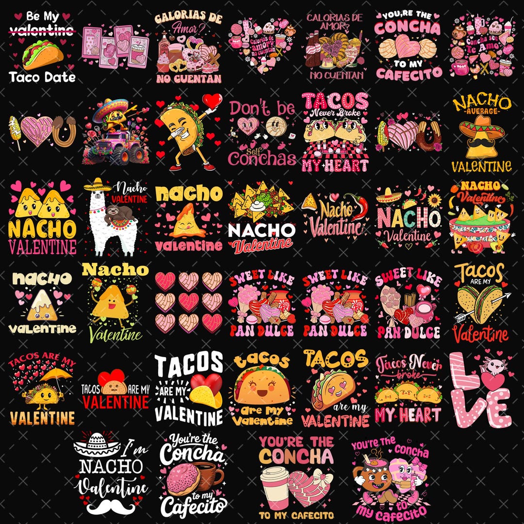 30+ Mexican Valentine's Png Bundle, Concha Valentine's Png, Happy ...