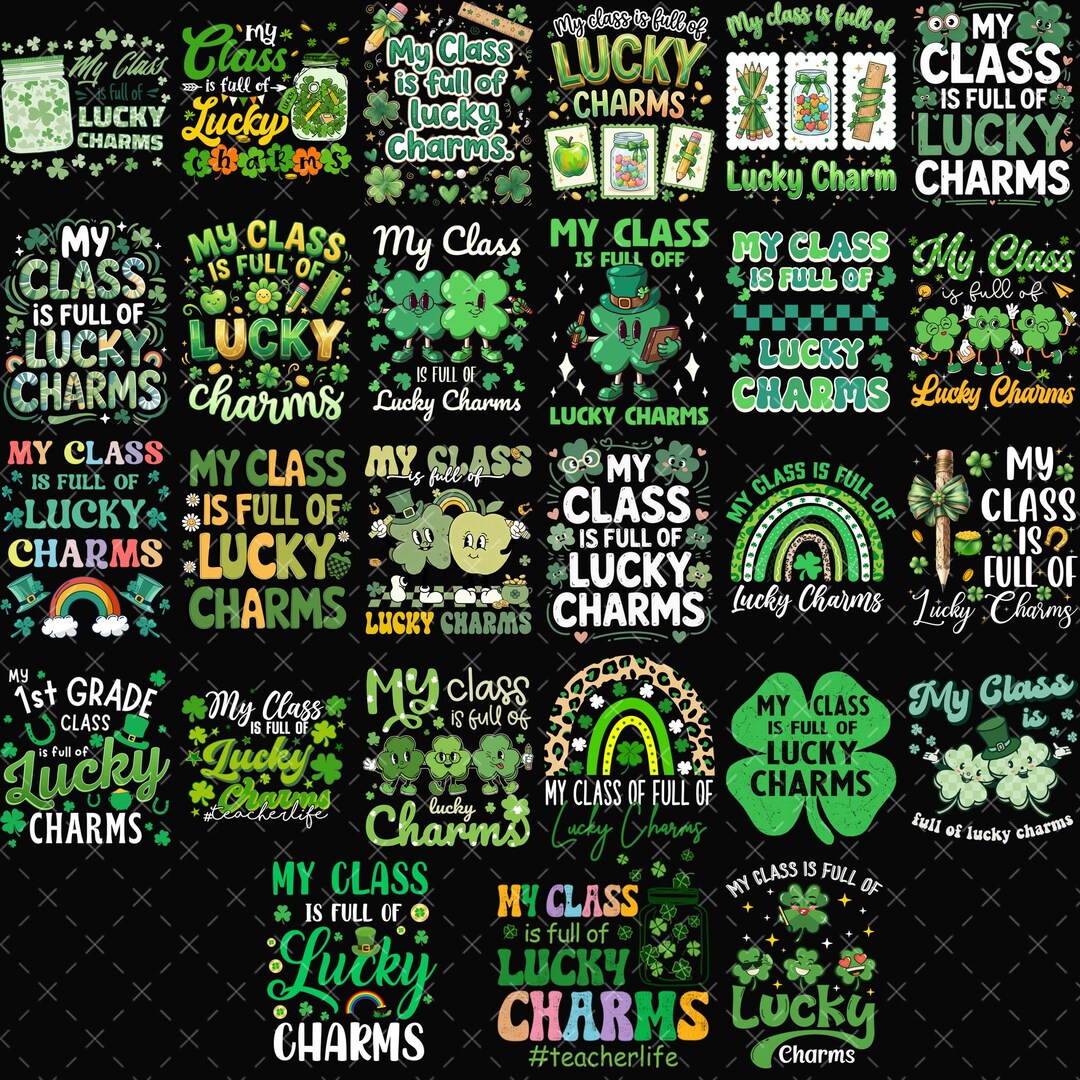 My Class is Full of Lucky Charms Teacher St. Patrick's Day PNG Bundle ...