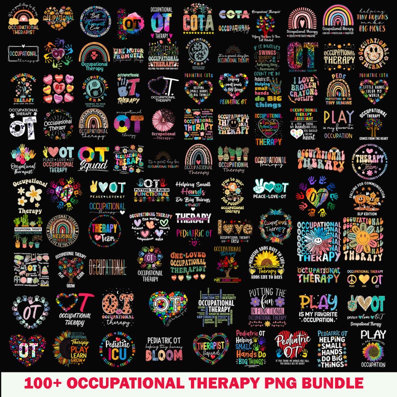 Occupational Therapy Png Bundle, Occupational Therapist Heart Png, OT ...