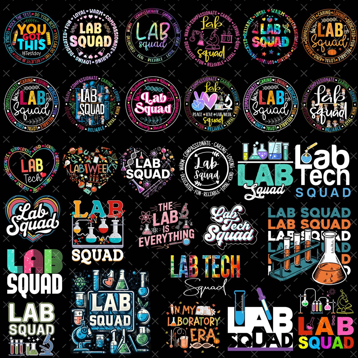 Lab Squad Bundle Png, Lab Week 2026 Medical Laboratory Technician, Lab ...