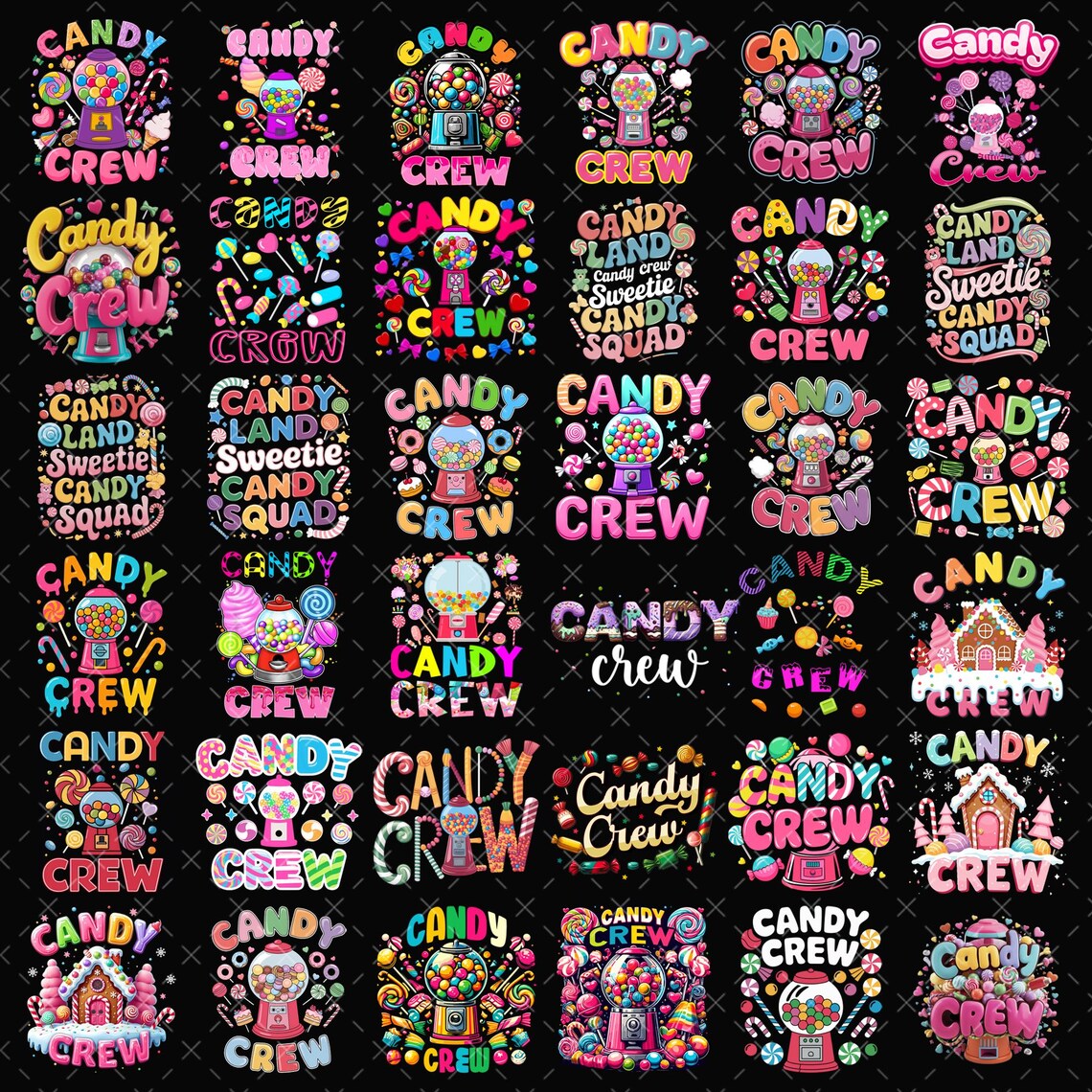 30+ Candy Land Candy Crew Decorations Sweetie Candy Squad Bundle Png ...