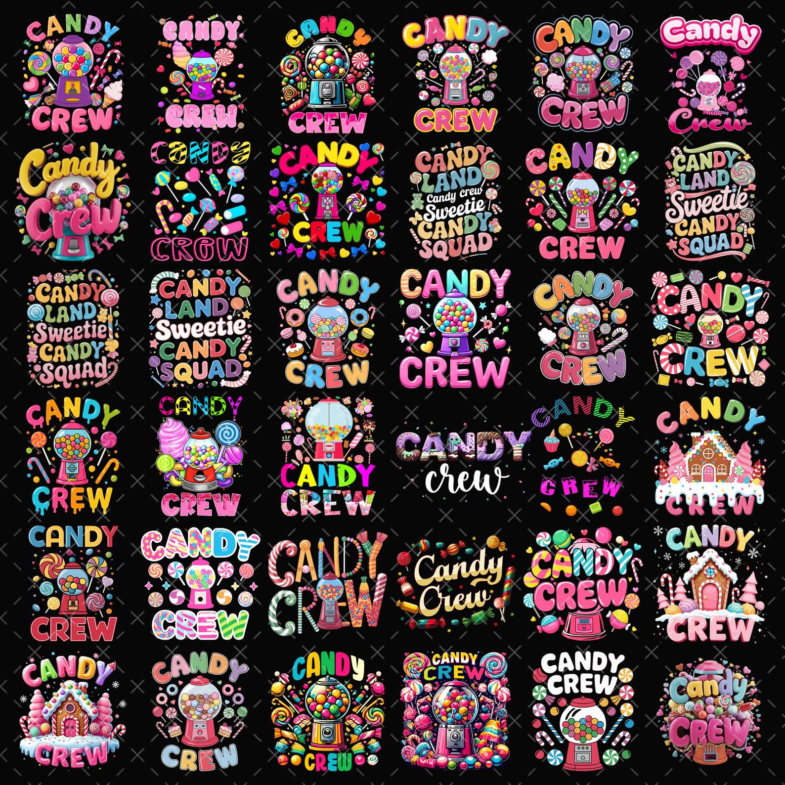 30+ Candy Land Candy Crew Decorations Sweetie Candy Squad Bundle Png ...