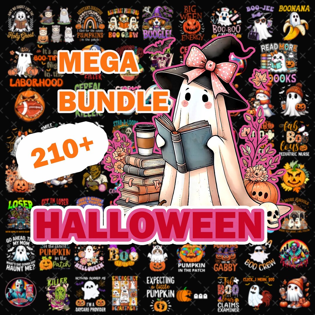Halloween Mega Bundle Png, Horror Film Designs, Retro Halloween Png ...