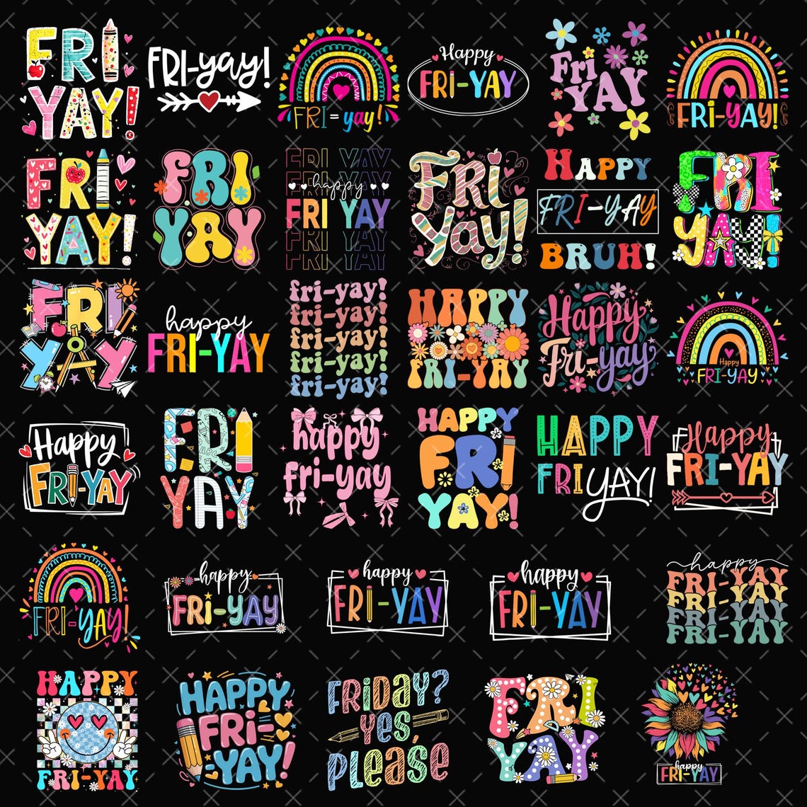 Happy Fri-yay Png, Funny Friday Weekend Png, Teacher Appreciation Png ...
