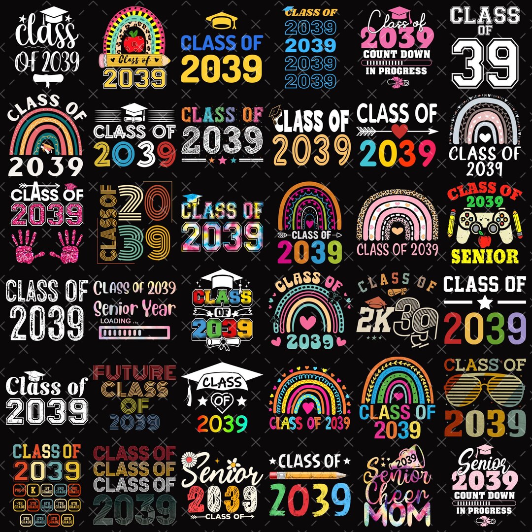 Class of 2039 Png Bundle, First Day of School Png, 2039 Design, Grow ...