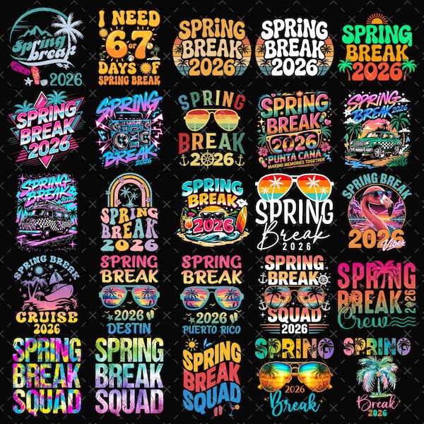 Spring Break 2026 Svg - Etsy