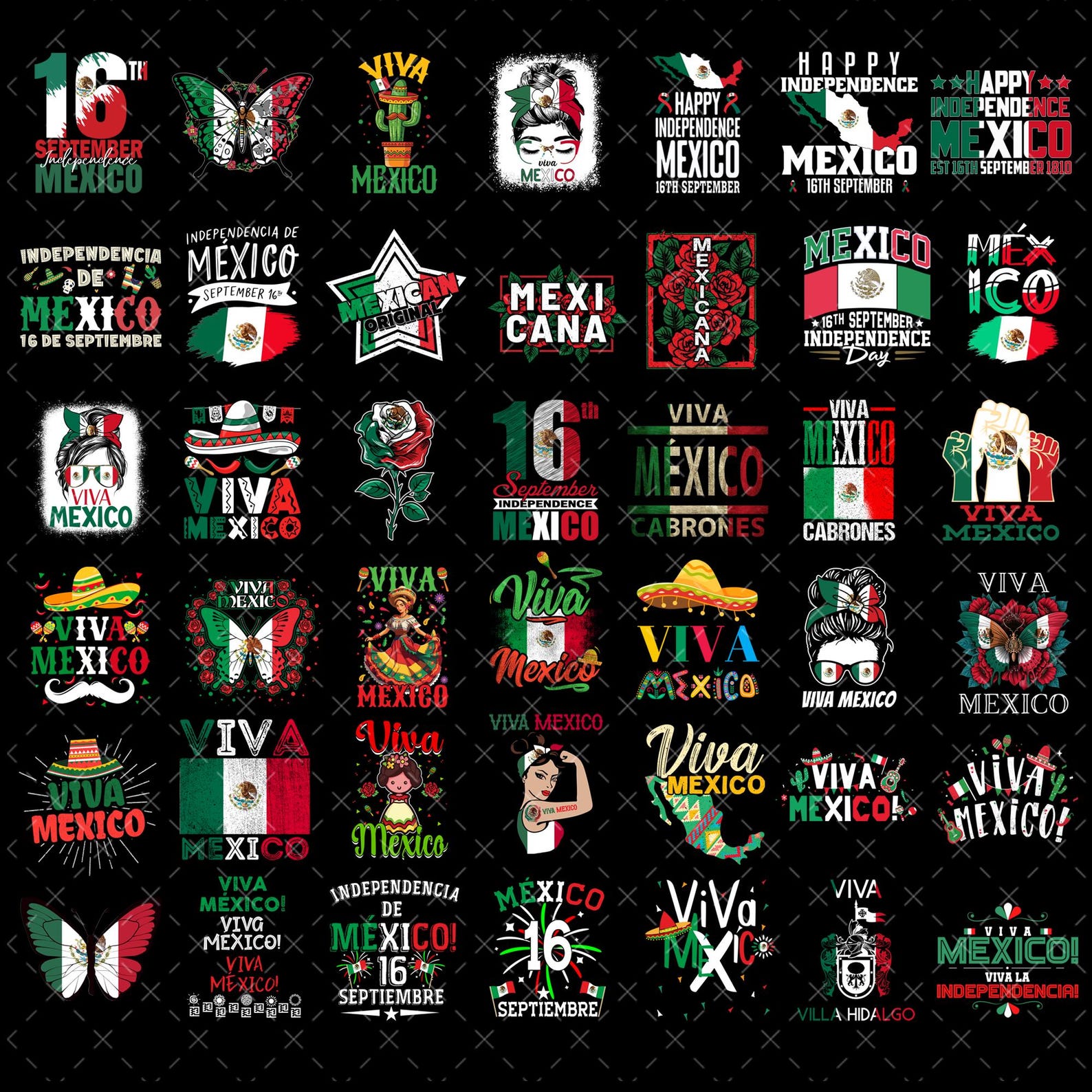 40+ Viva Mexico Png Bundle, Mexico Png Bundle,september 16th Png ...
