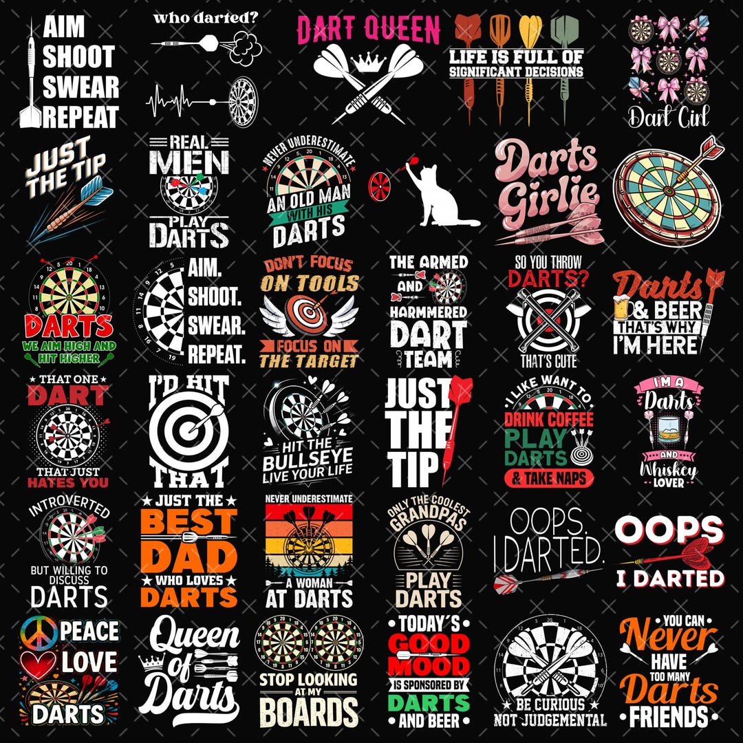 Darts PNG Bundle, Dart Quotes Png, Dart Player Png, Dart Board Png ...