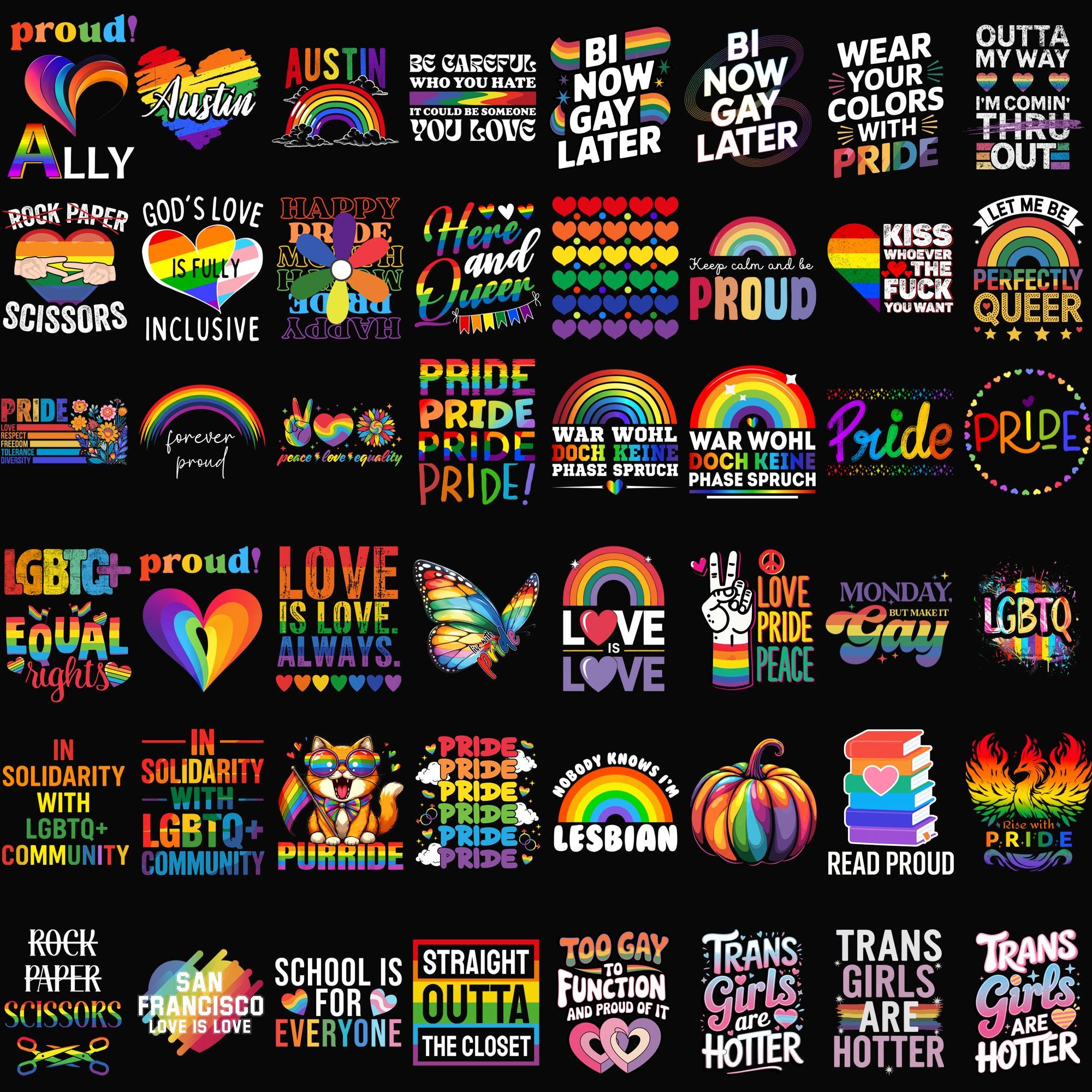 40+ PNG Bundle LGBTQ Community Png, Pride Month Png, Gay Pride Png ...