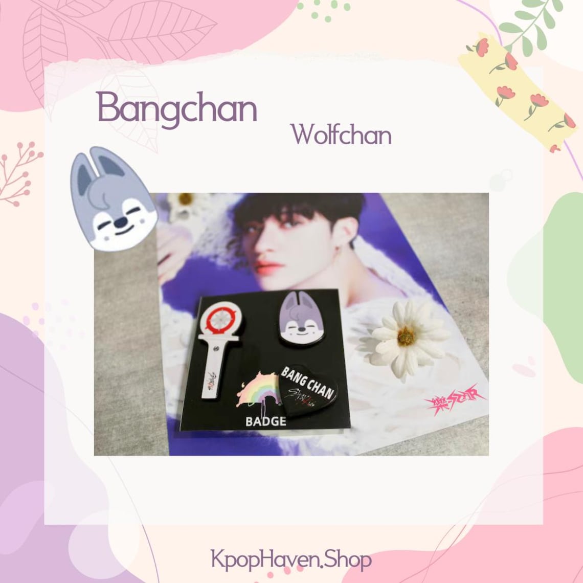 Stray Kids SKZOO 3 Pin Set, FREE PC Included, Wolfchan, Bbokari, Jiniret, Dwaekki, Lee Know, Han ...