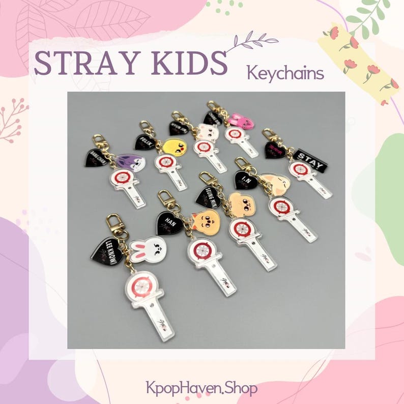 Stray Kids SKZOO Charm Keychains, FREE PC Included, Wolfchan, Bbokari ...