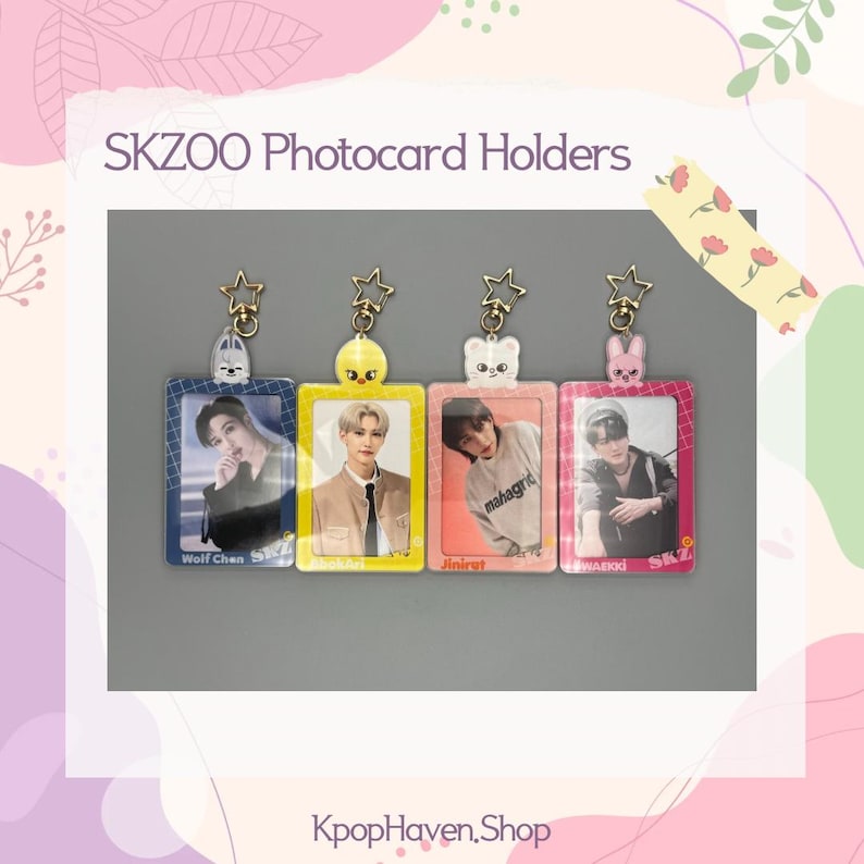 Stray Kids SKZOO Photocard Holders, FREE PC Included, Wolfhcan, Bbokari ...
