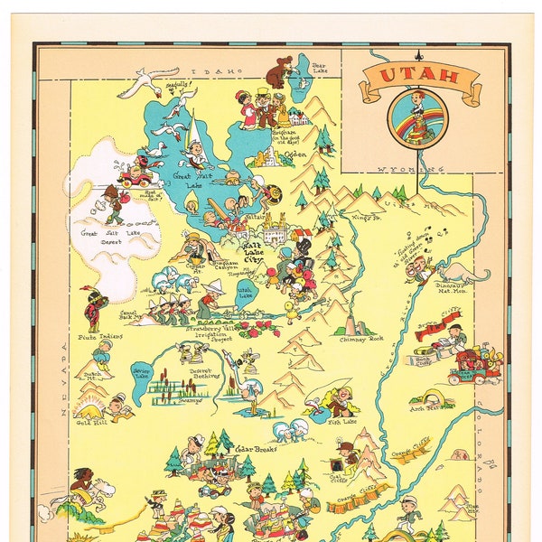 Utah Map - Etsy