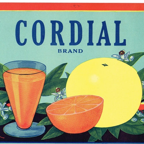 Original Vintage Florida Citrus Crate Label C1940s Orchid - Etsy