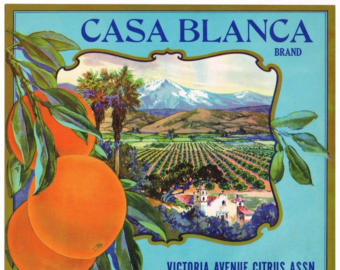 Original Vintage 1930s Orange Crate Label Riverside County - Etsy