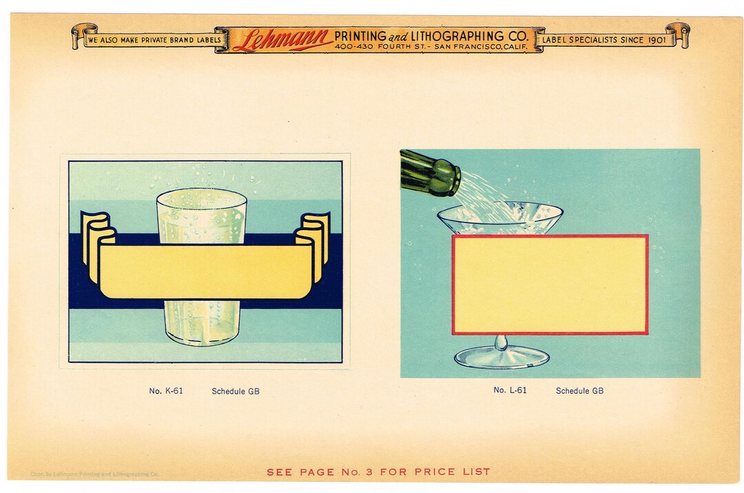 Original Vintage 1938 Salesman Sample Lehmann Printing San Francisco ...