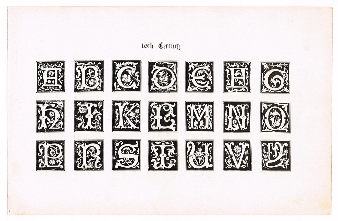 Original Antique Print Plate 1906 Typography Letting Tattoo 16th ...