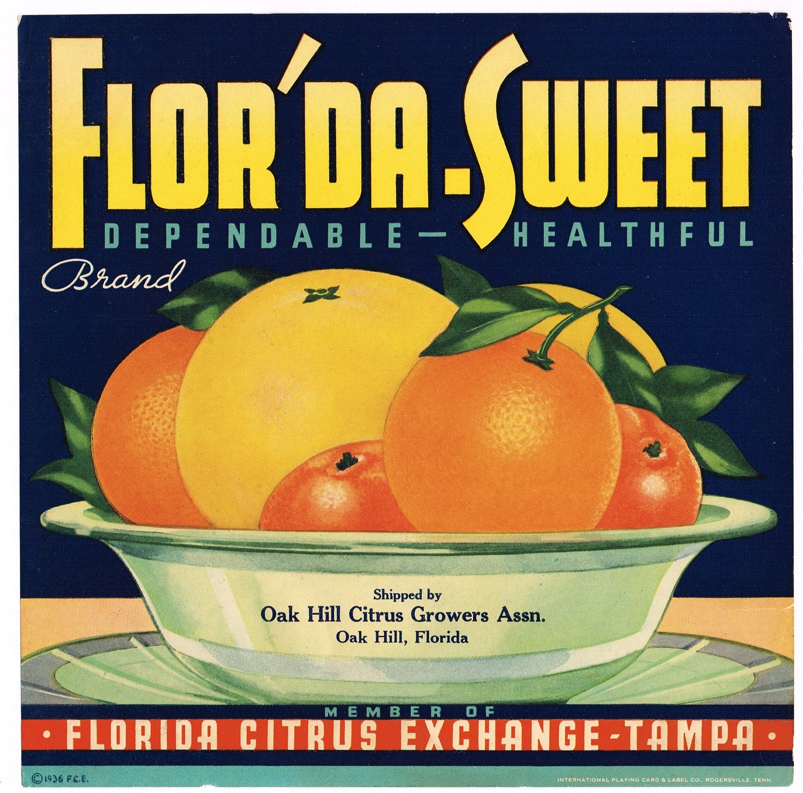 Original Vintage Florida Citrus Crate Label C1930s Flor'da - Etsy