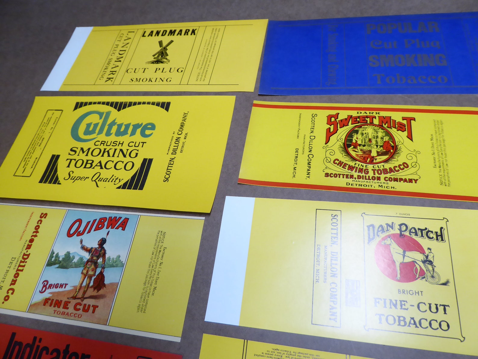 19 Different Original Vintage Tobacco Package Labels 1920s-1940s Lot ...