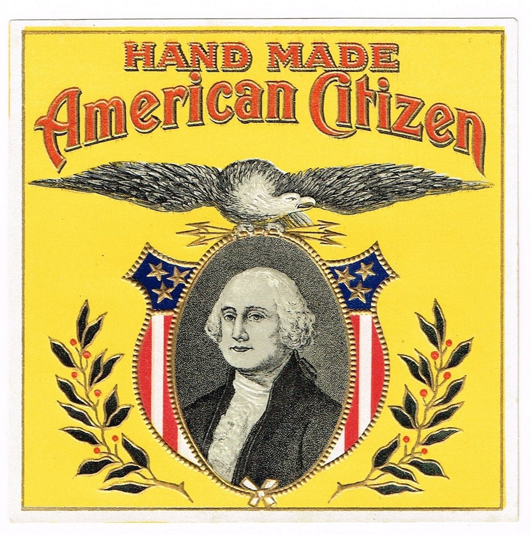 Original Vintage Cigar Box Label C1910 Chromolithograph George ...