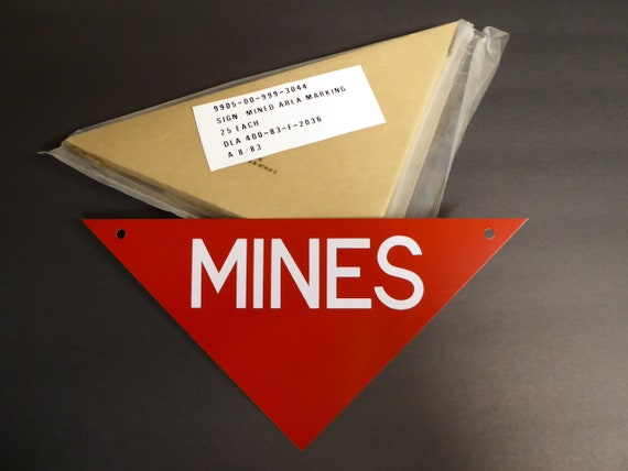 Original Vintage Surplus Army Minefield Mine Warning Marker - Etsy
