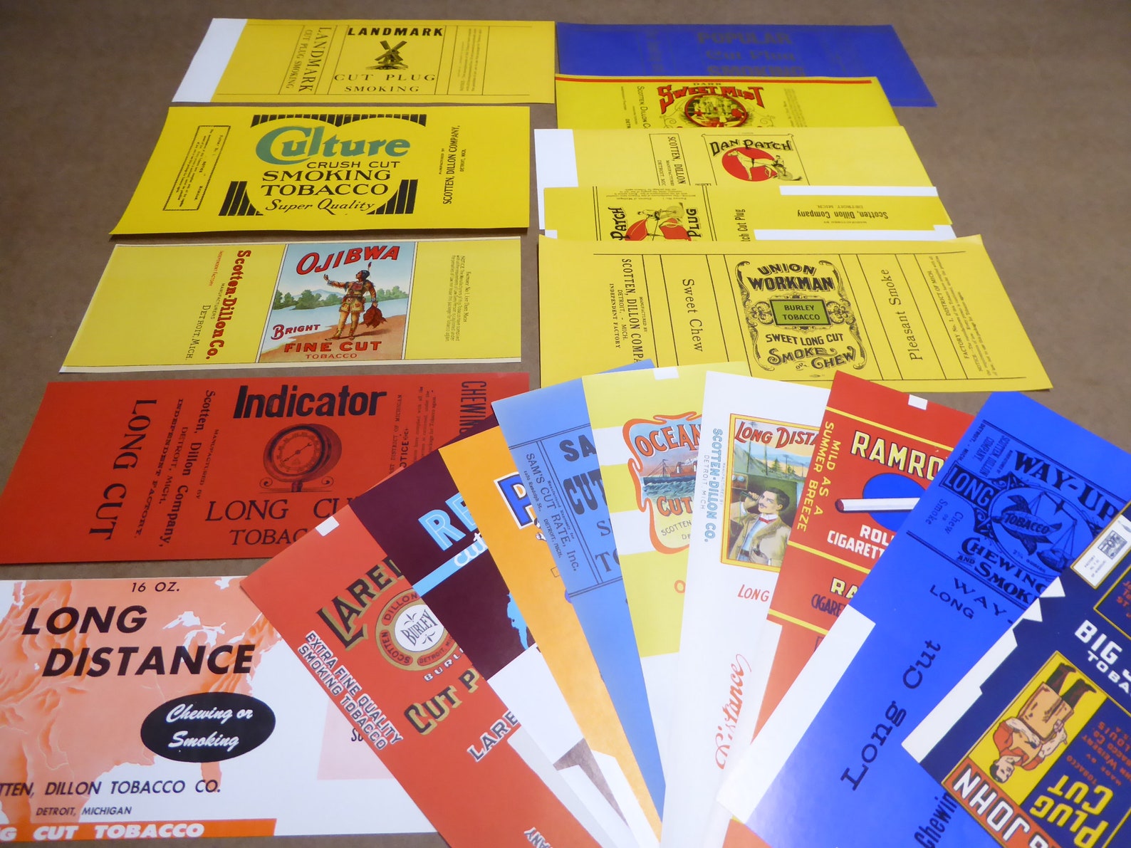 19 Different Original Vintage Tobacco Package Labels 1920s-1940s Lot ...