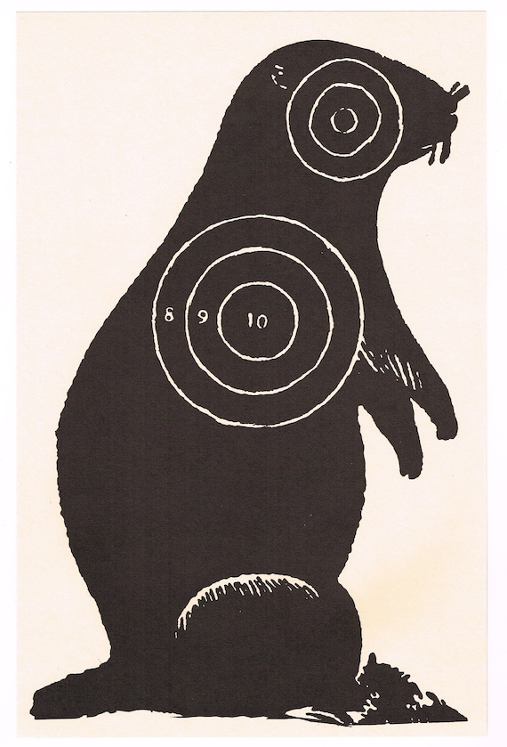 Original Vintage 1950s Paper Shooting Target Ground Hog | Etsy