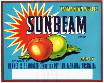 Apple Crate Label | Etsy