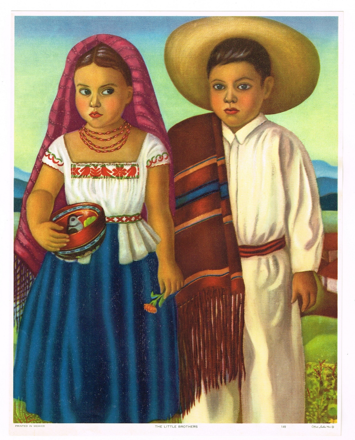 Original Vintage Mexican Calendar Print the Little | Etsy