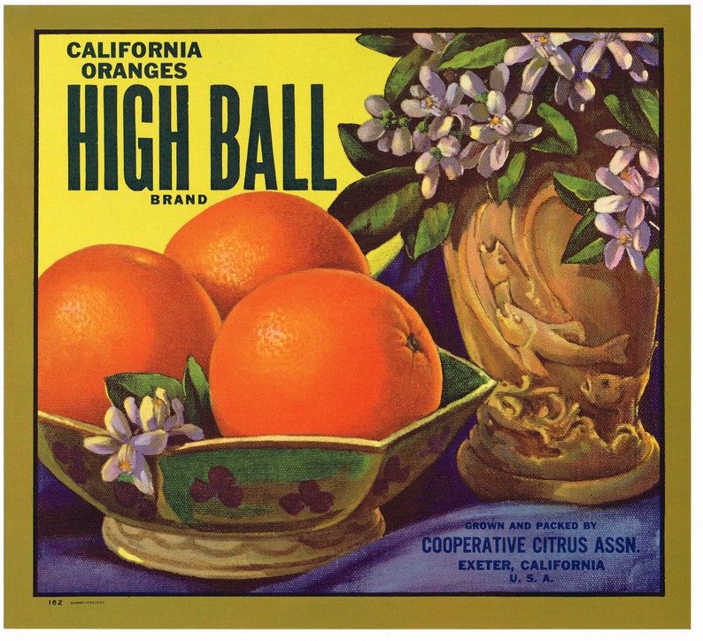 Original 1930s Vintage Orange Crate Label Tulare County - Etsy