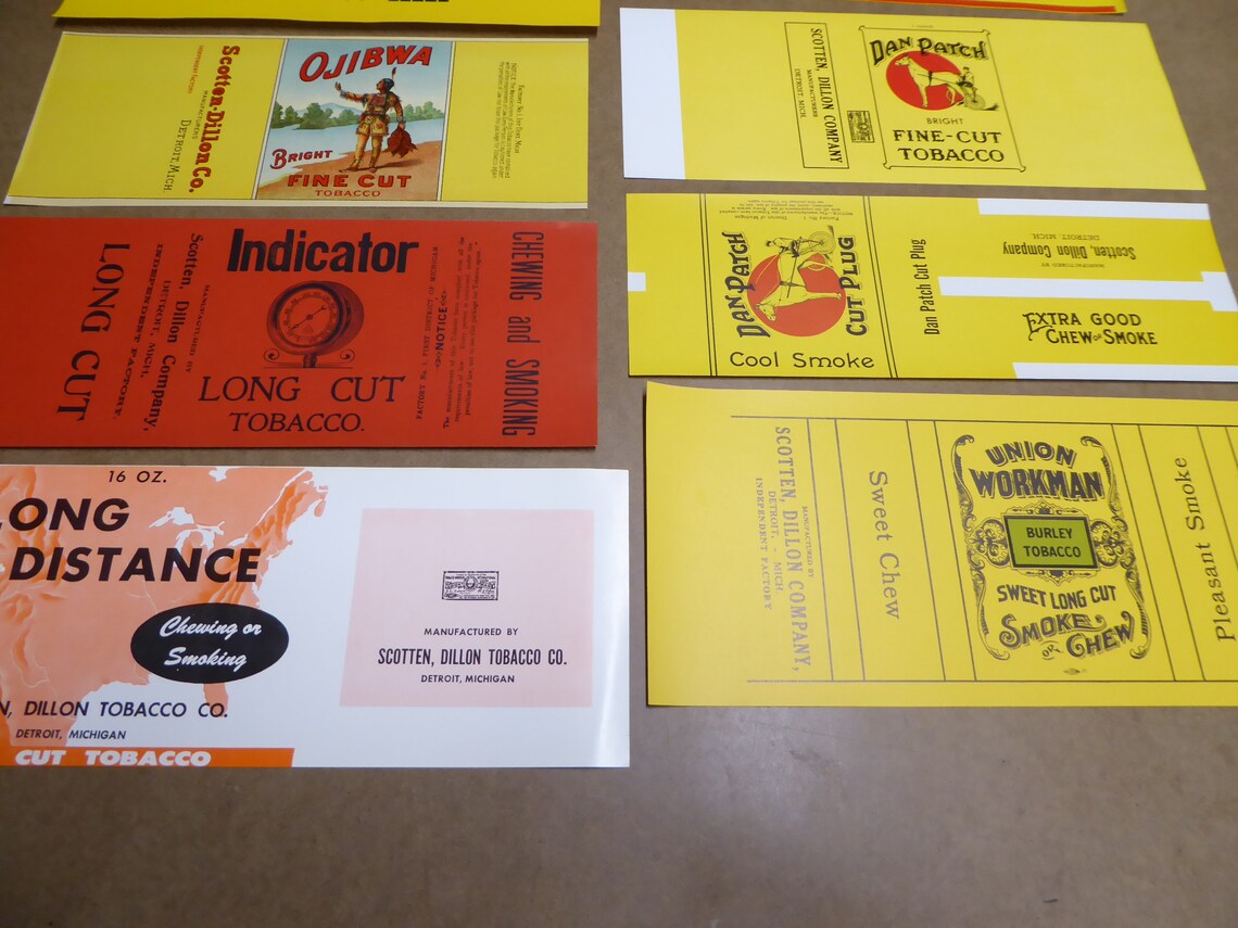 19 Different Original Vintage Tobacco Package Labels 1920s-1940s Lot ...