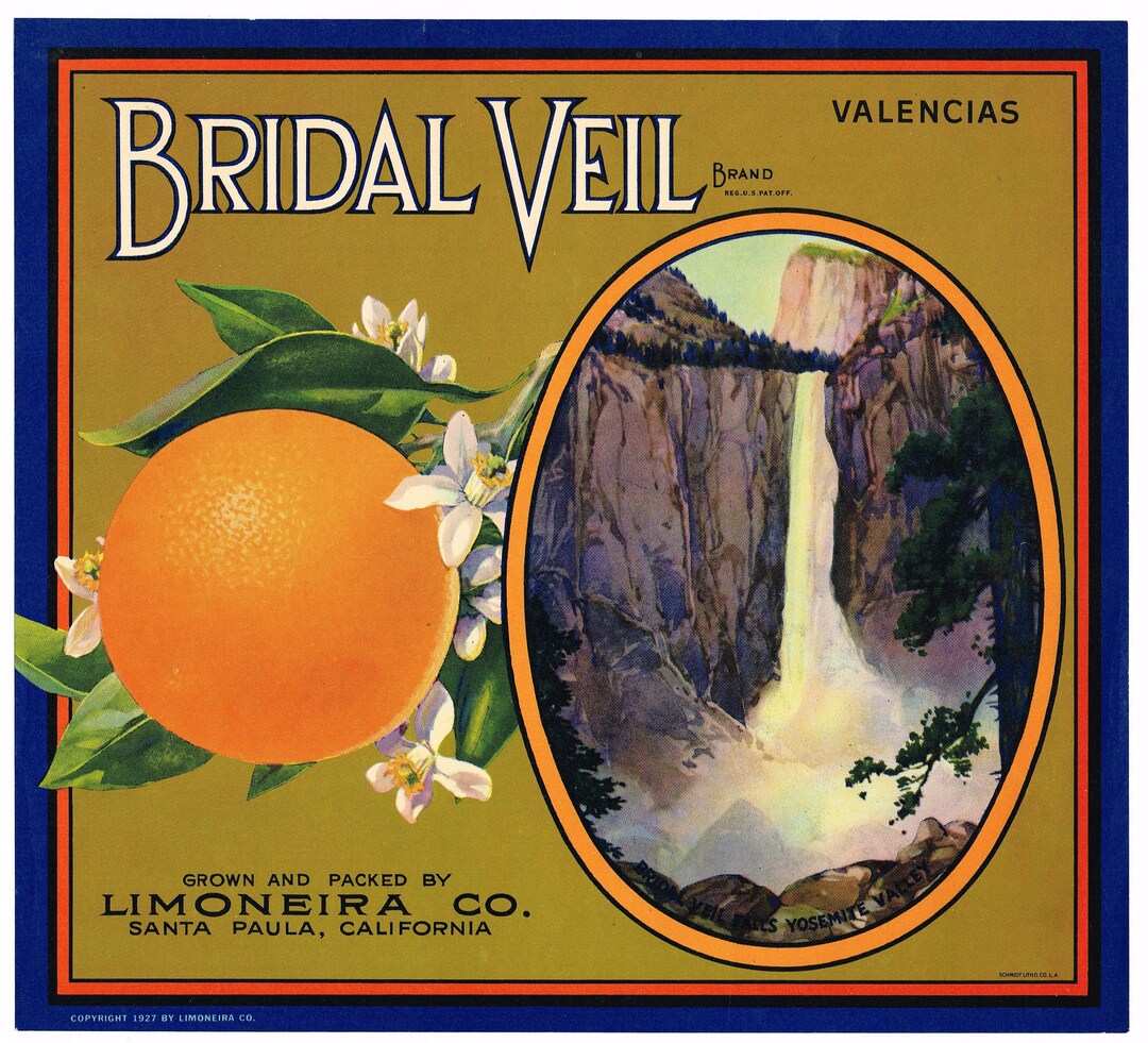 Original Vintage Citrus Crate Label 1930s Limoneira Company Santa Paula ...