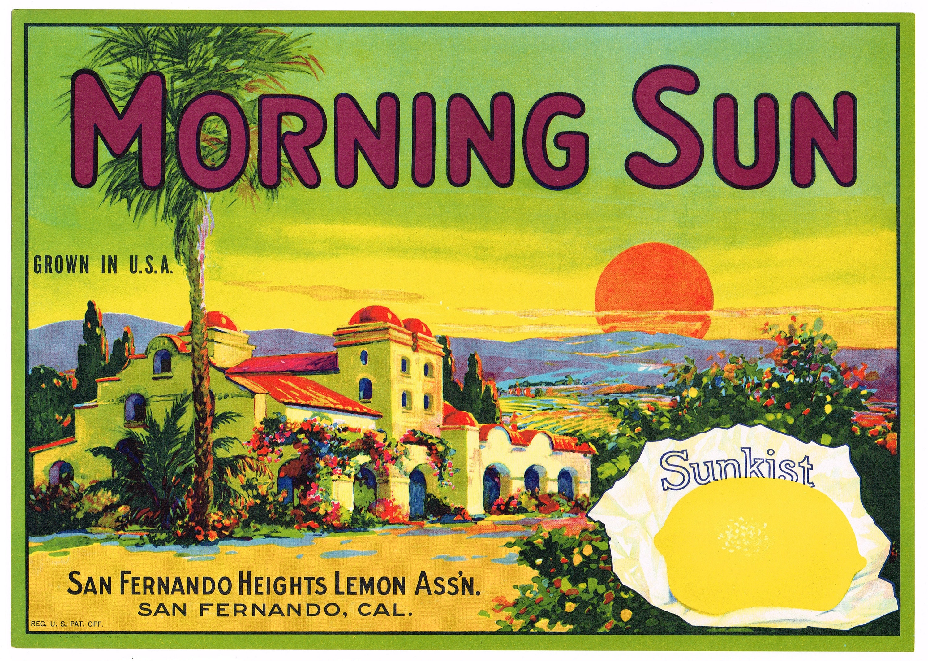 Original Lemon Crate Label San Fernando Valley California - Etsy