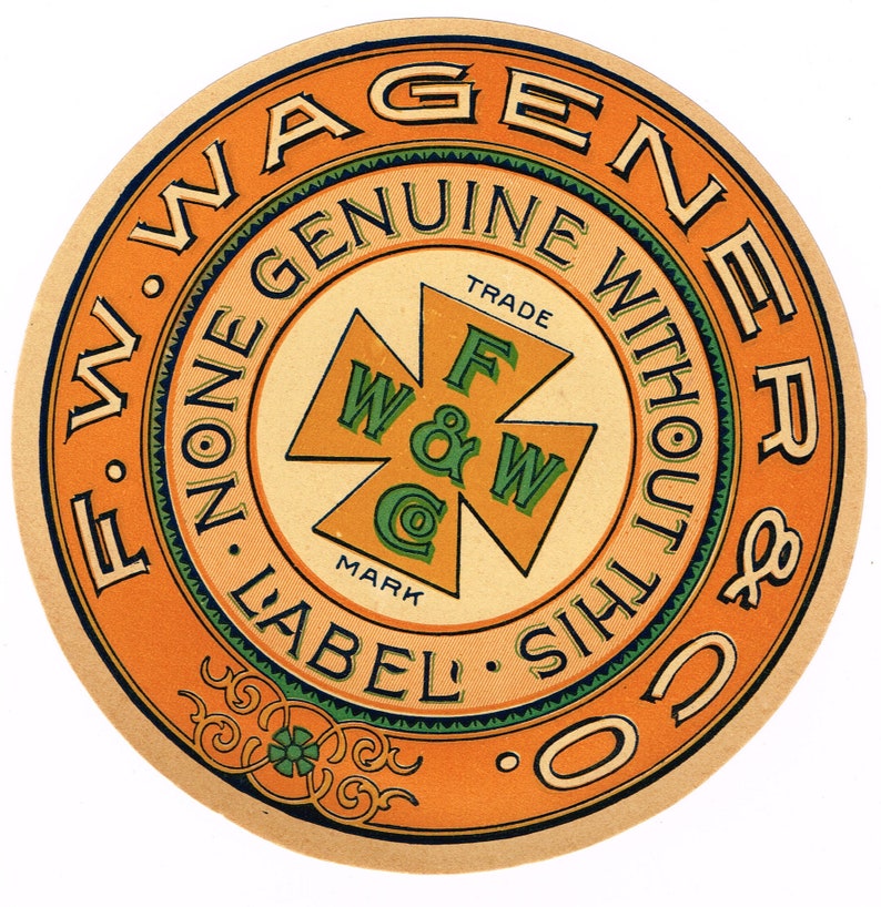 2 Original Vintage Tin Can Label 1920s Monogram Coffee - Etsy