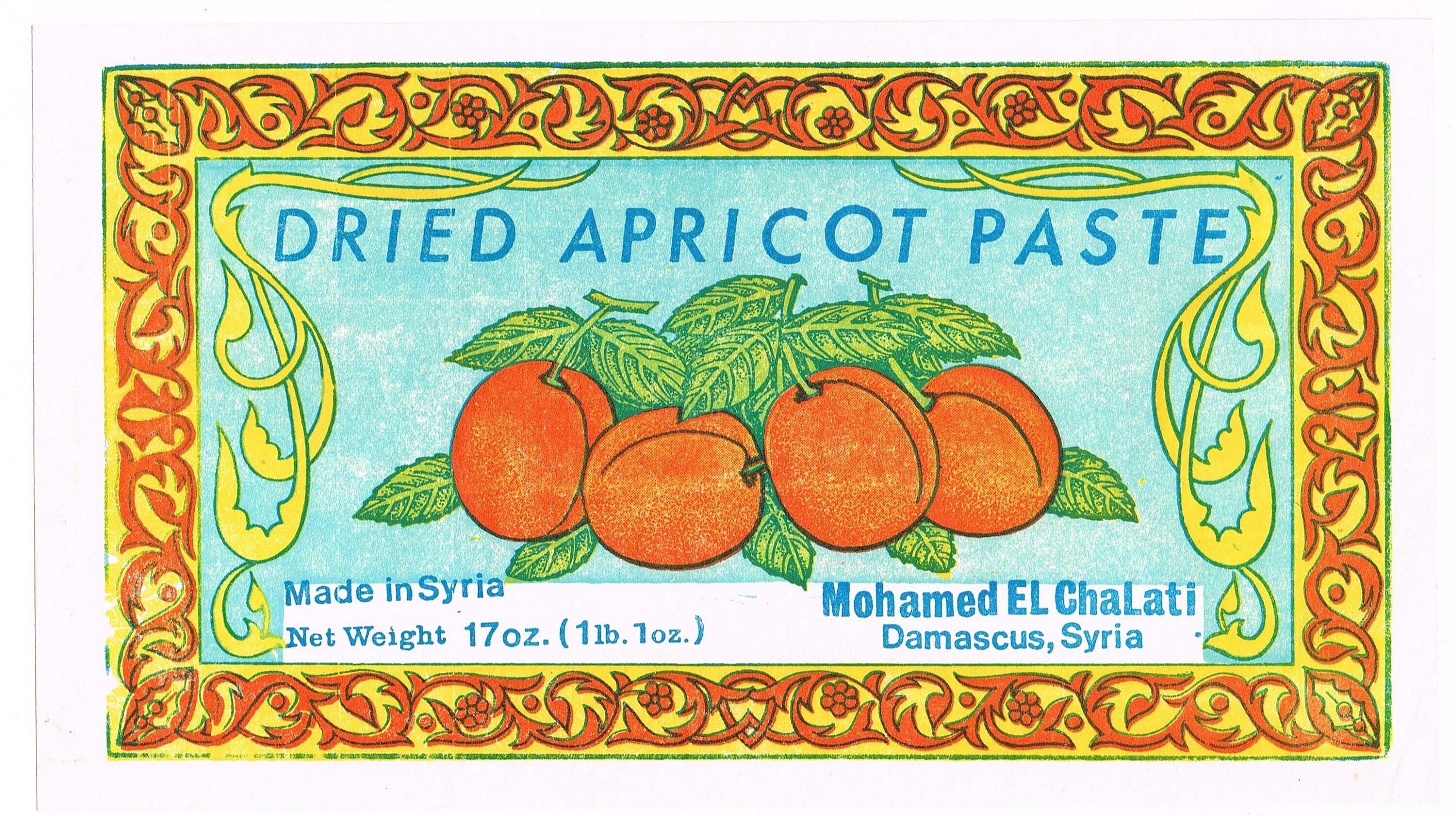Original Vintage Tin Can Label C1920s Dried Apricot Paste Case Label ...
