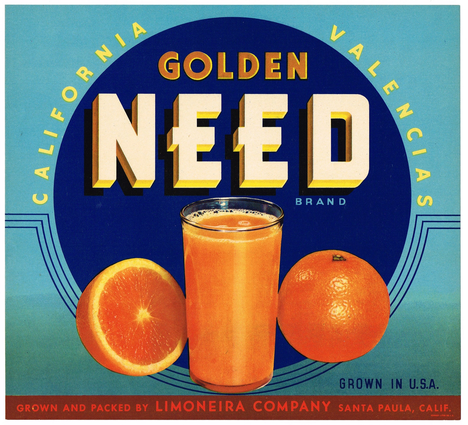 Original Vintage Citrus Crate Label 1930s Limoneira Company - Etsy