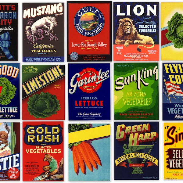 Vegetable Labels - Etsy