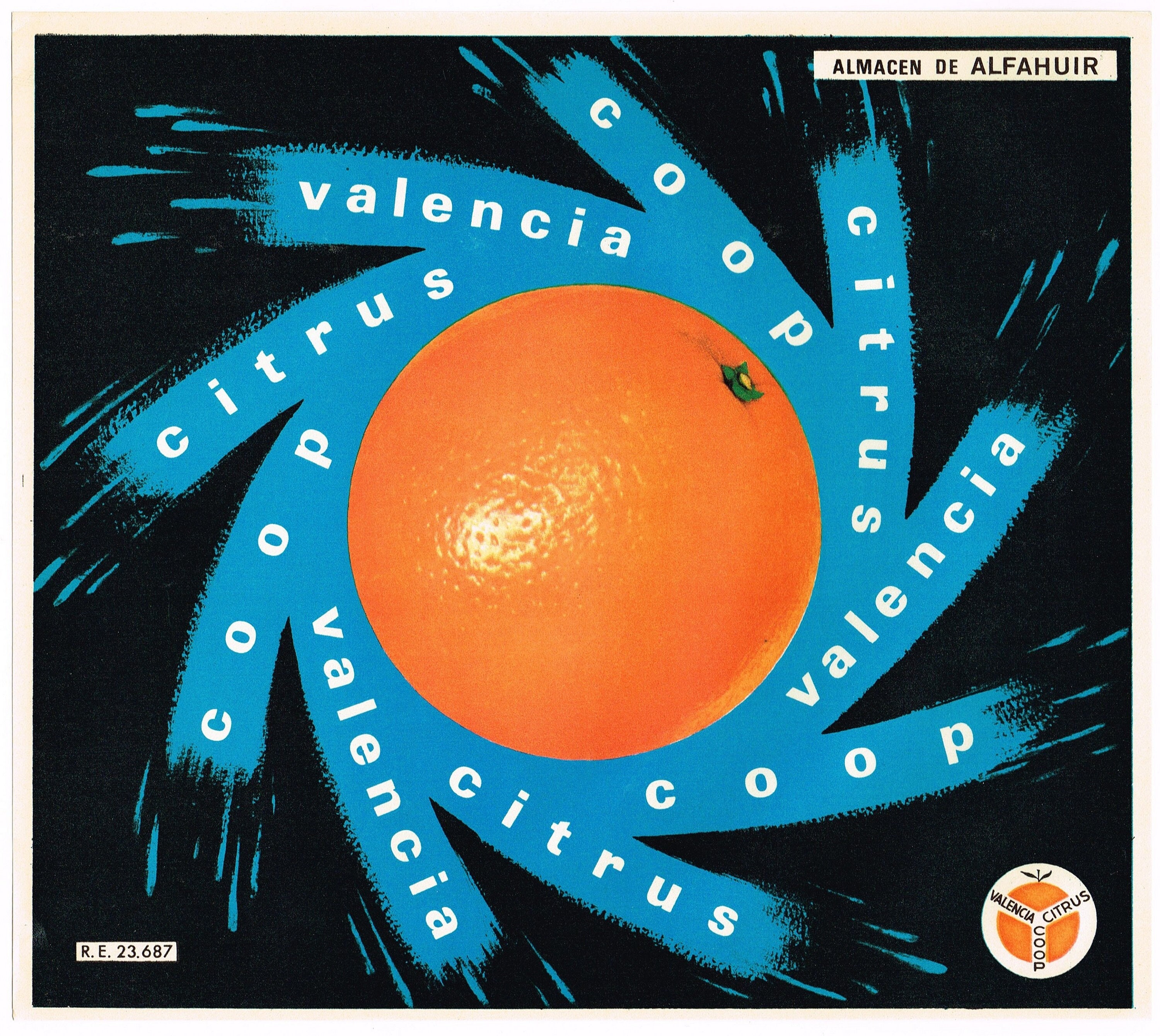Original Vintage Spanish Citrus Crate Label 1950s Spain Mid - Etsy