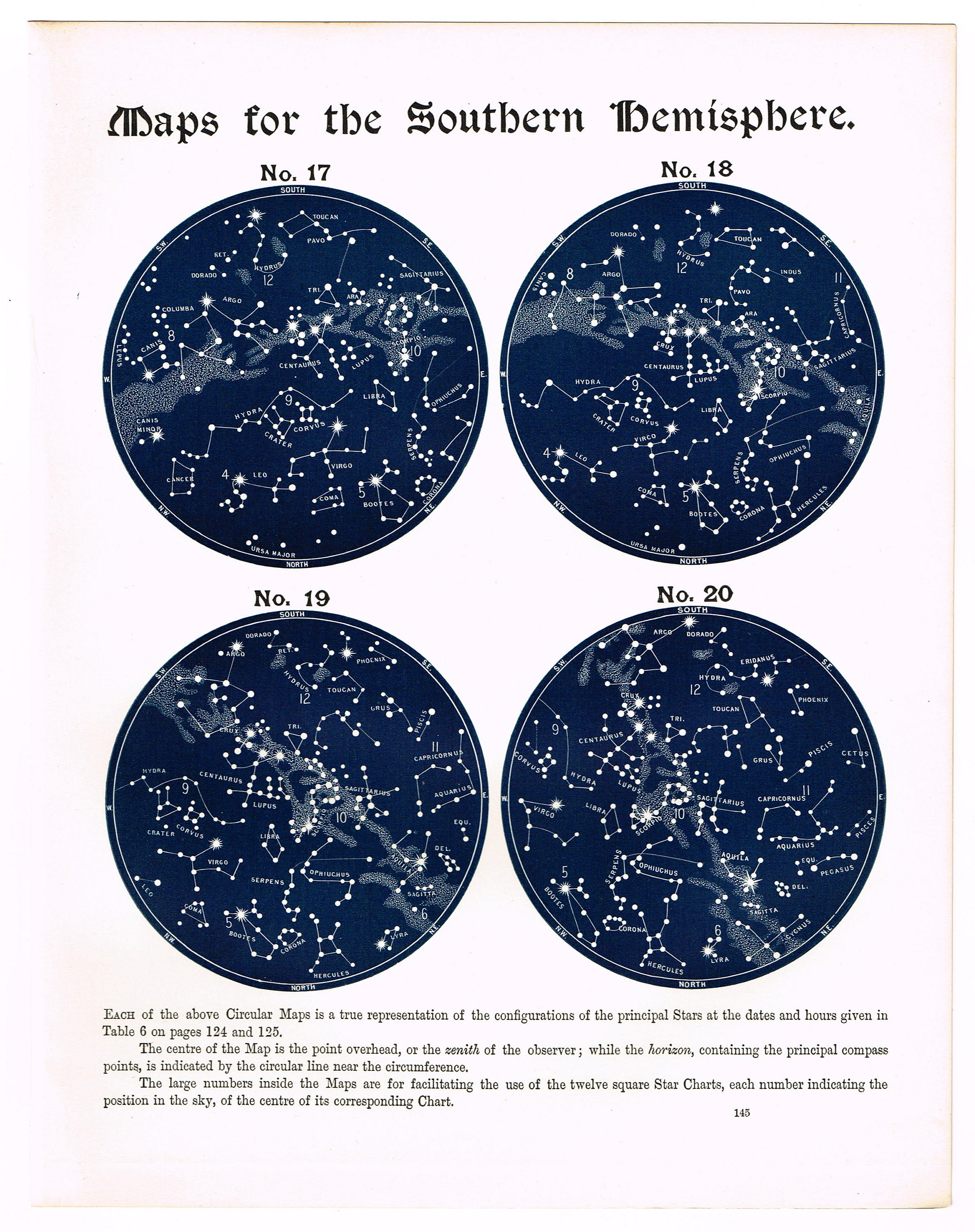 Southern Hemisphere Star Map