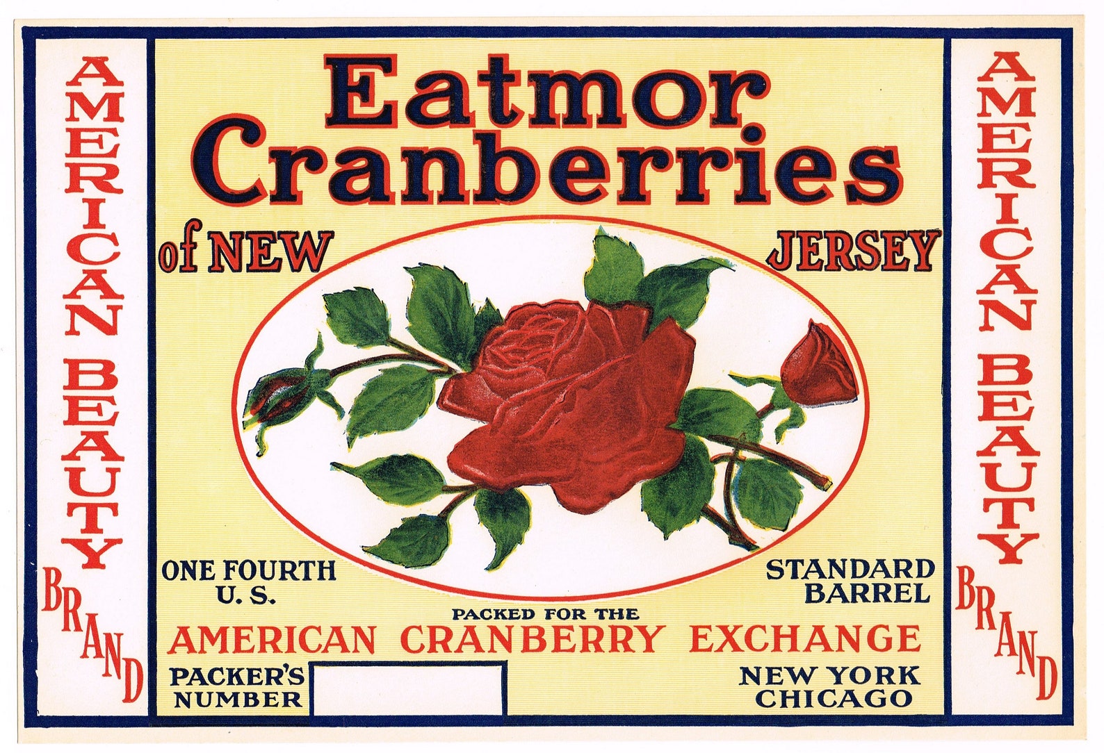 Original Cranberry Advertising Label 1930's Vintage - Etsy