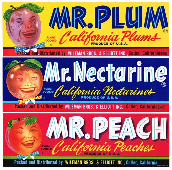 Vintage Fruit Labels