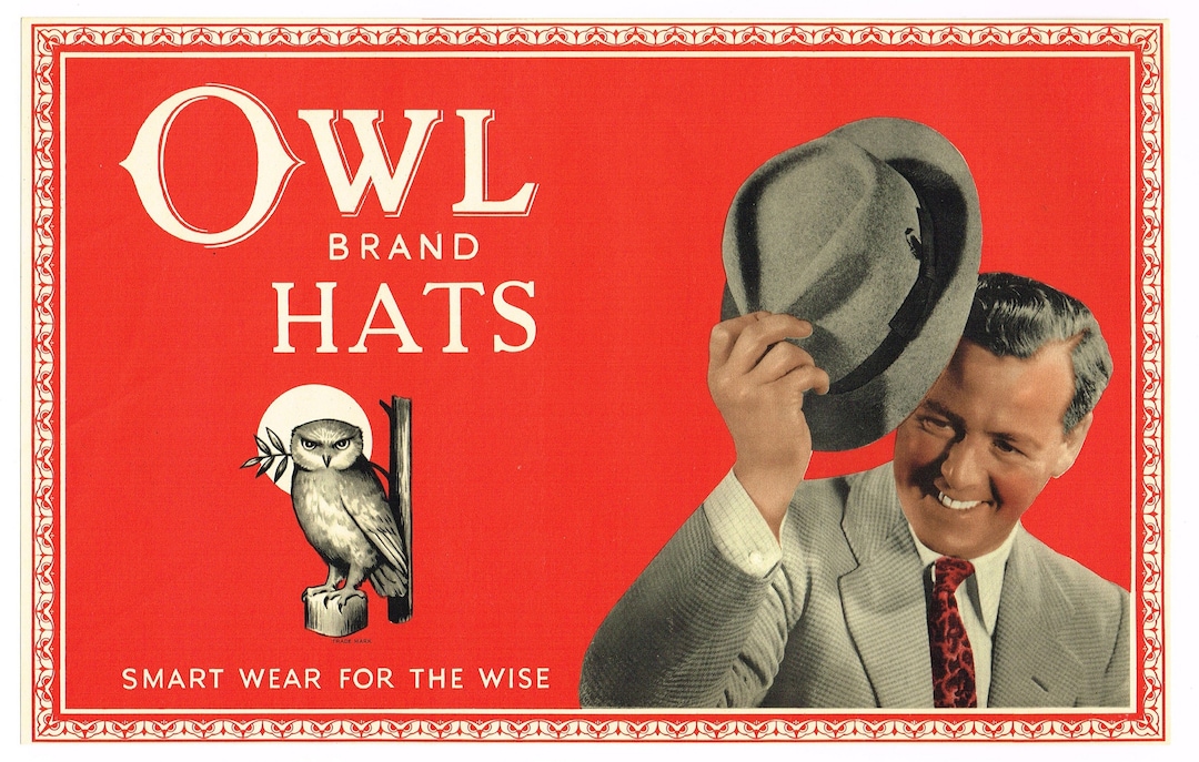 Original Vintage Hat Box Label New York City London Fashion 1940s ...