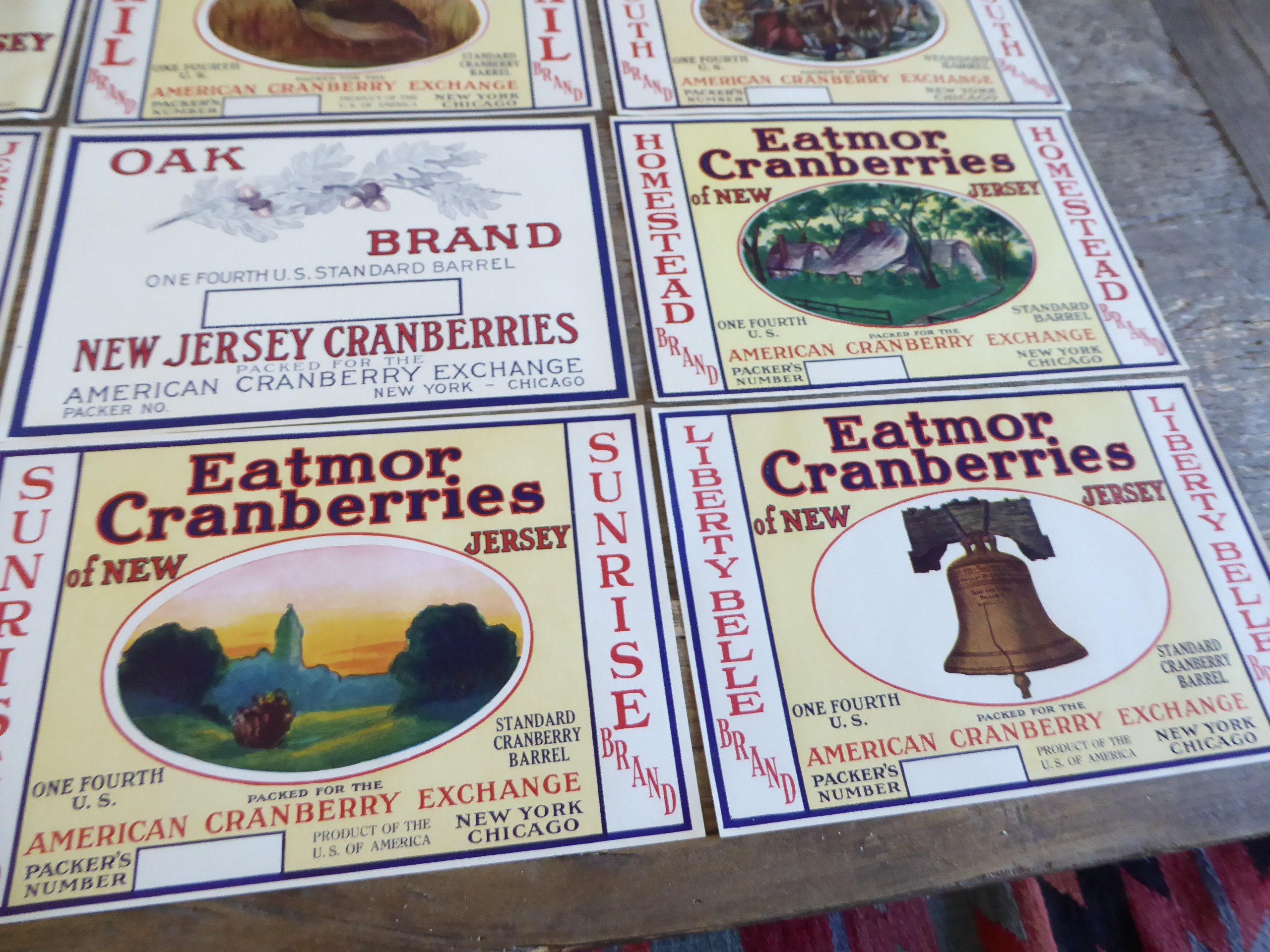 12 Different Original Cranberry advertising labels 1930's | Etsy