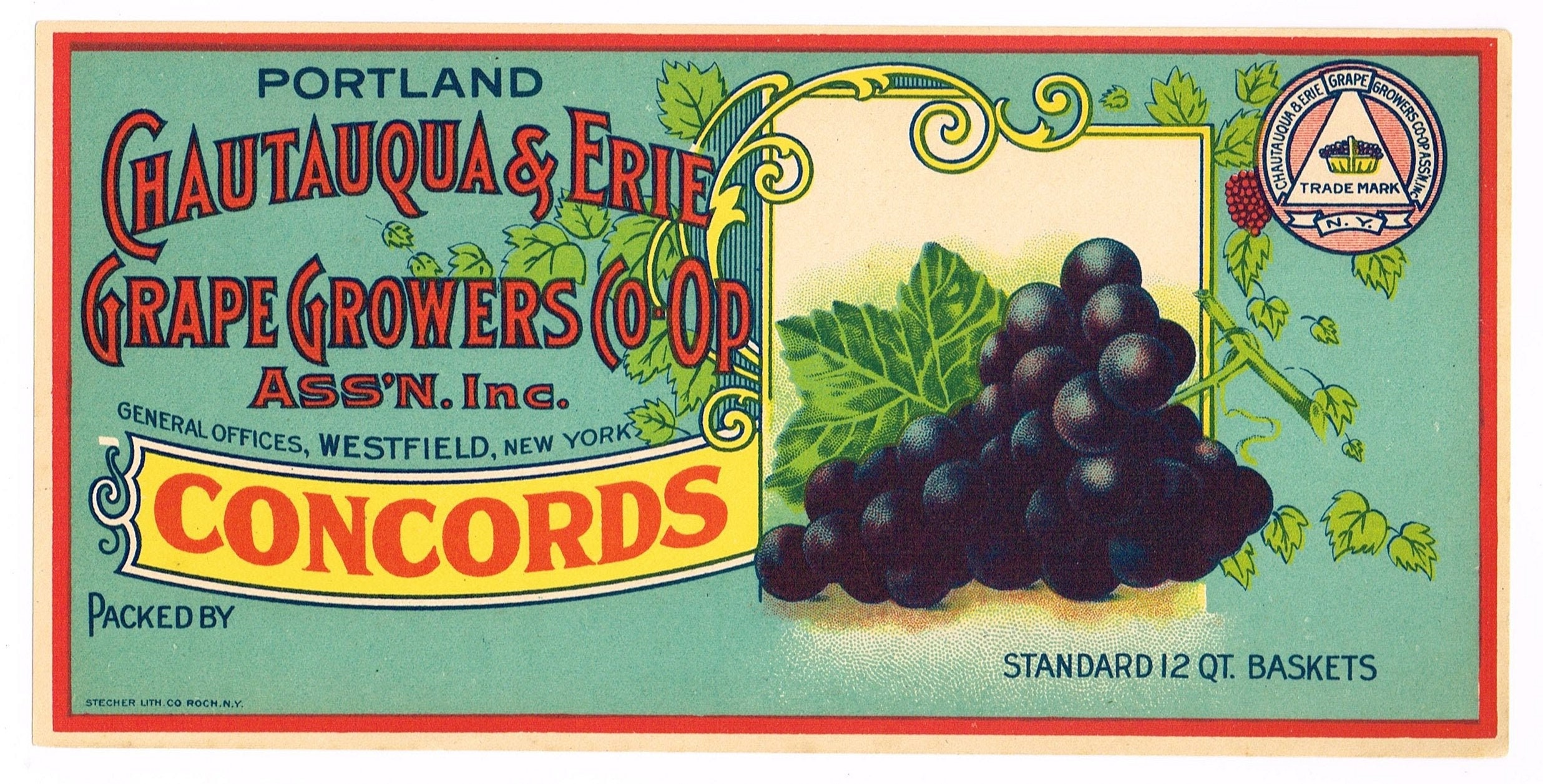 Original Vintage Grape Crate Label C1900 New York Antique - Etsy UK