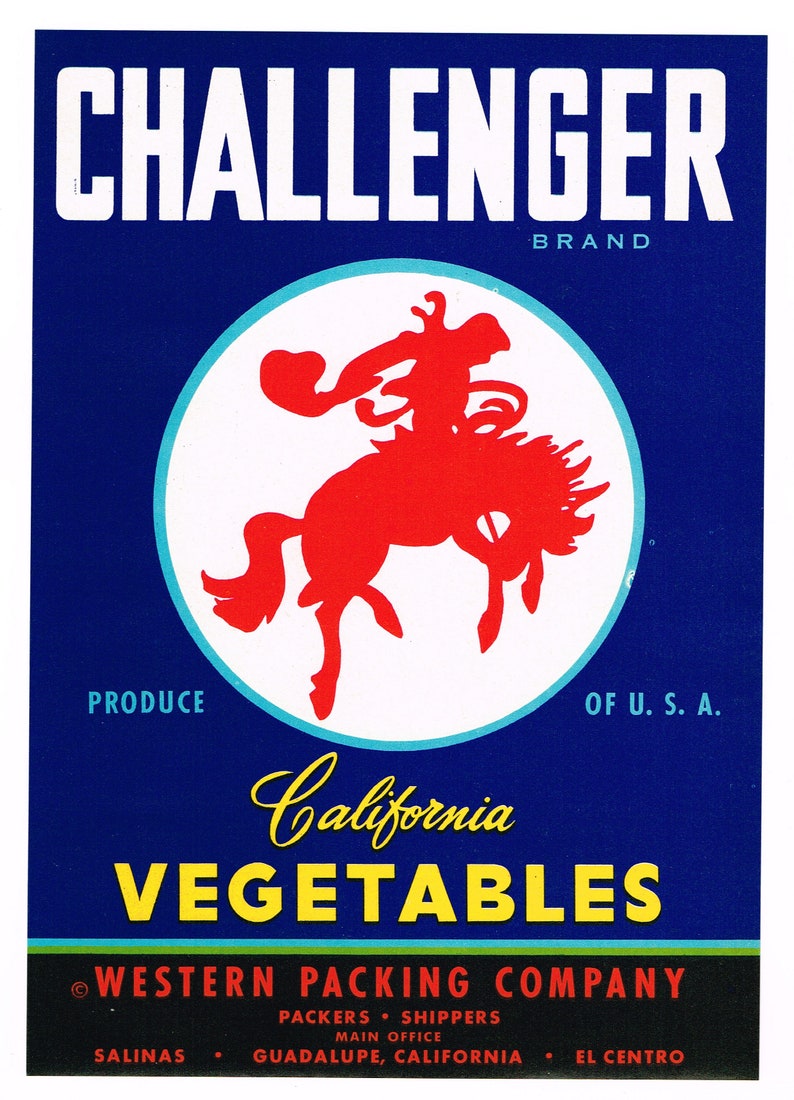 5 Different Original Vegetable Crate Labels Vintage | Etsy