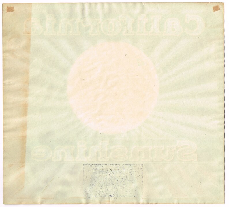 Rare Version Original Vintage Citrus Crate Label 1930s California ...