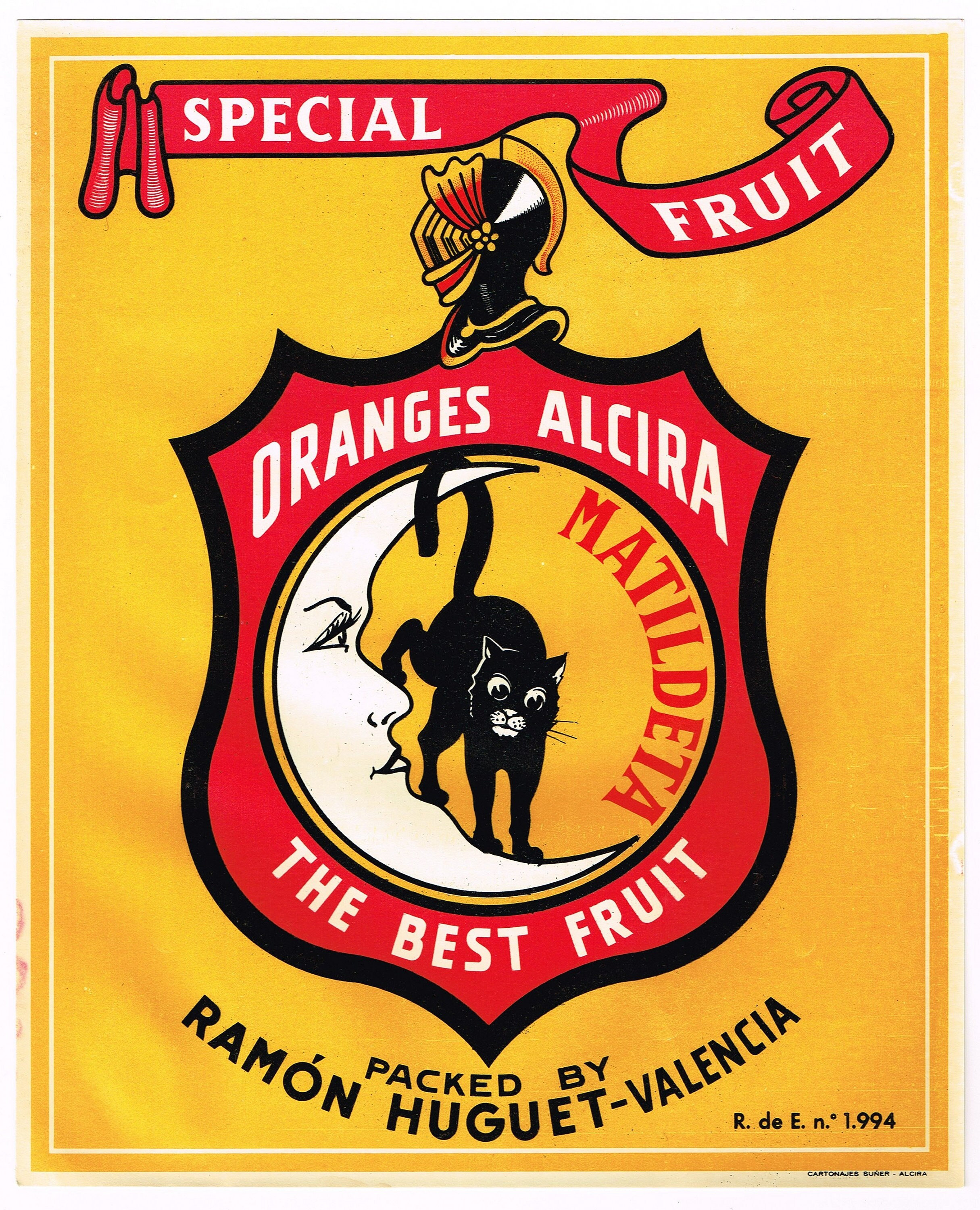 Original Vintage Spanish Citrus Crate Label 1950s Spain Scarce Cat ...
