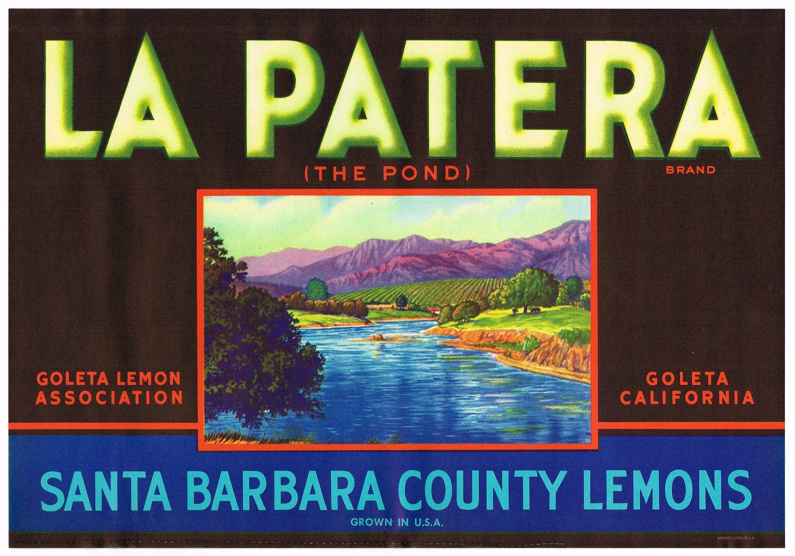 Original Lemon Crate Label Santa Barbara County California 1930s ...