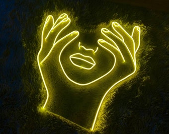 Neon Face Sign - Etsy