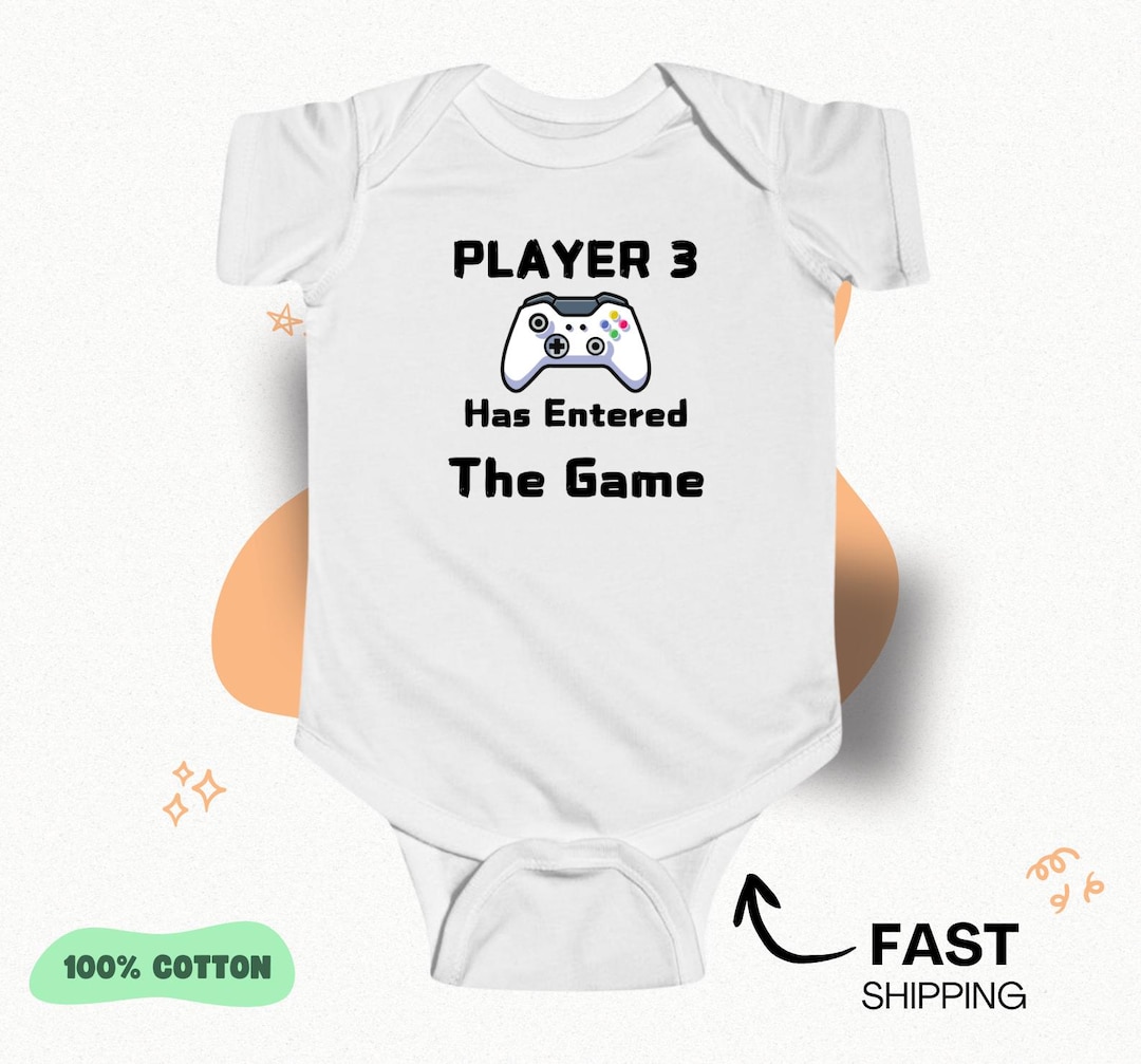 Player 3 Has Entered the Game Baby Onesie | Cute & Gamer Baby Onesie ...